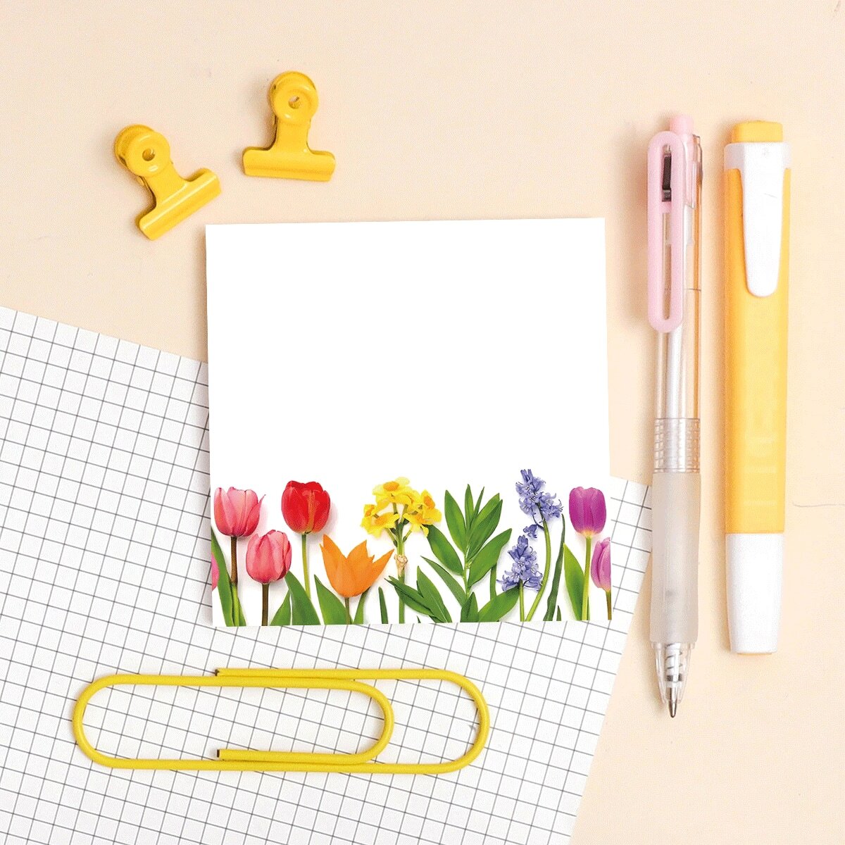 Botanical Note Pads, Cute Wildflowers Sticky Notes, Self-Stick Portable ...