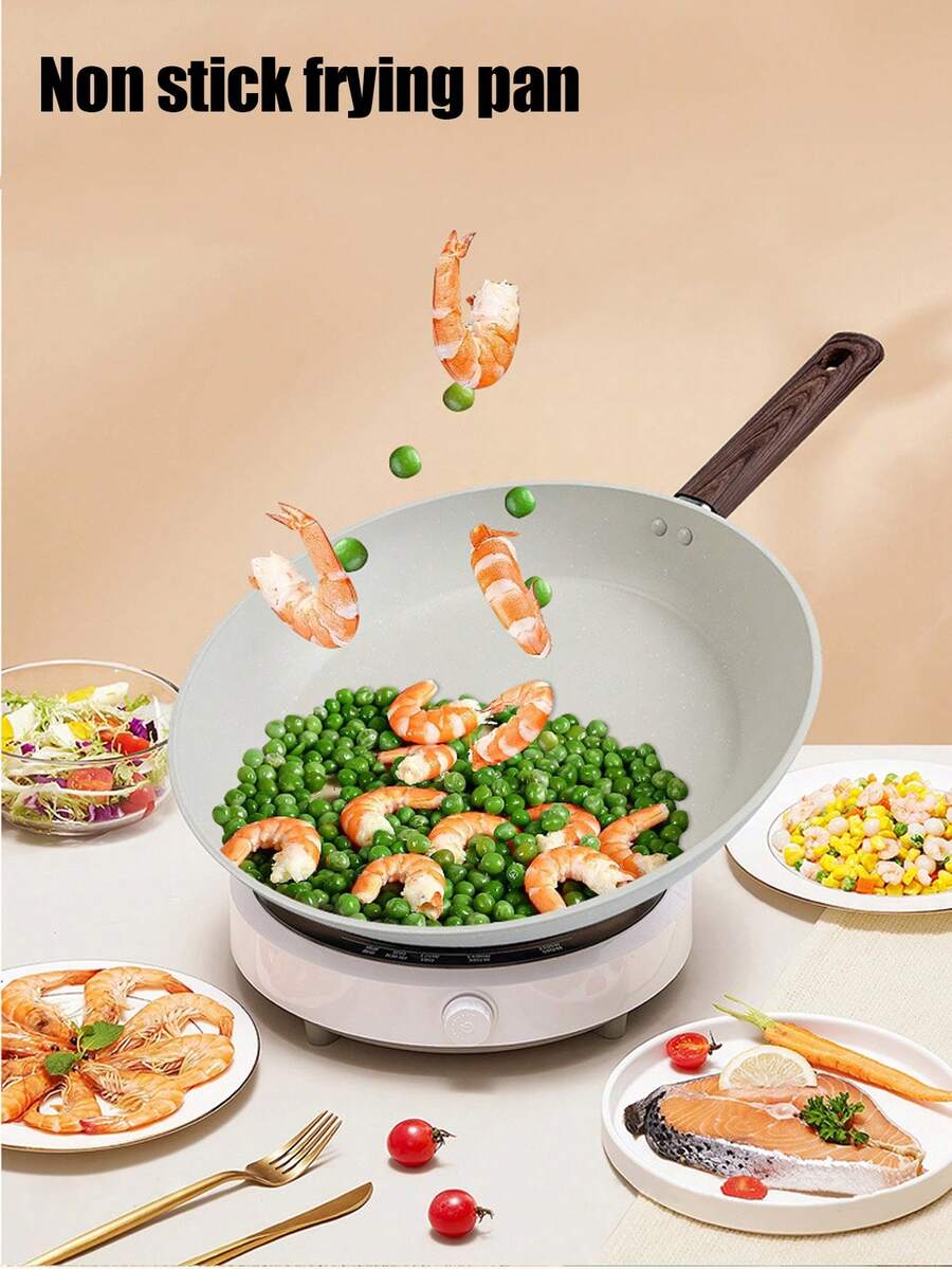 1pc 4.0mm Thick Non-Stick Flat Bottom Pan For Home Use, Ideal For ...