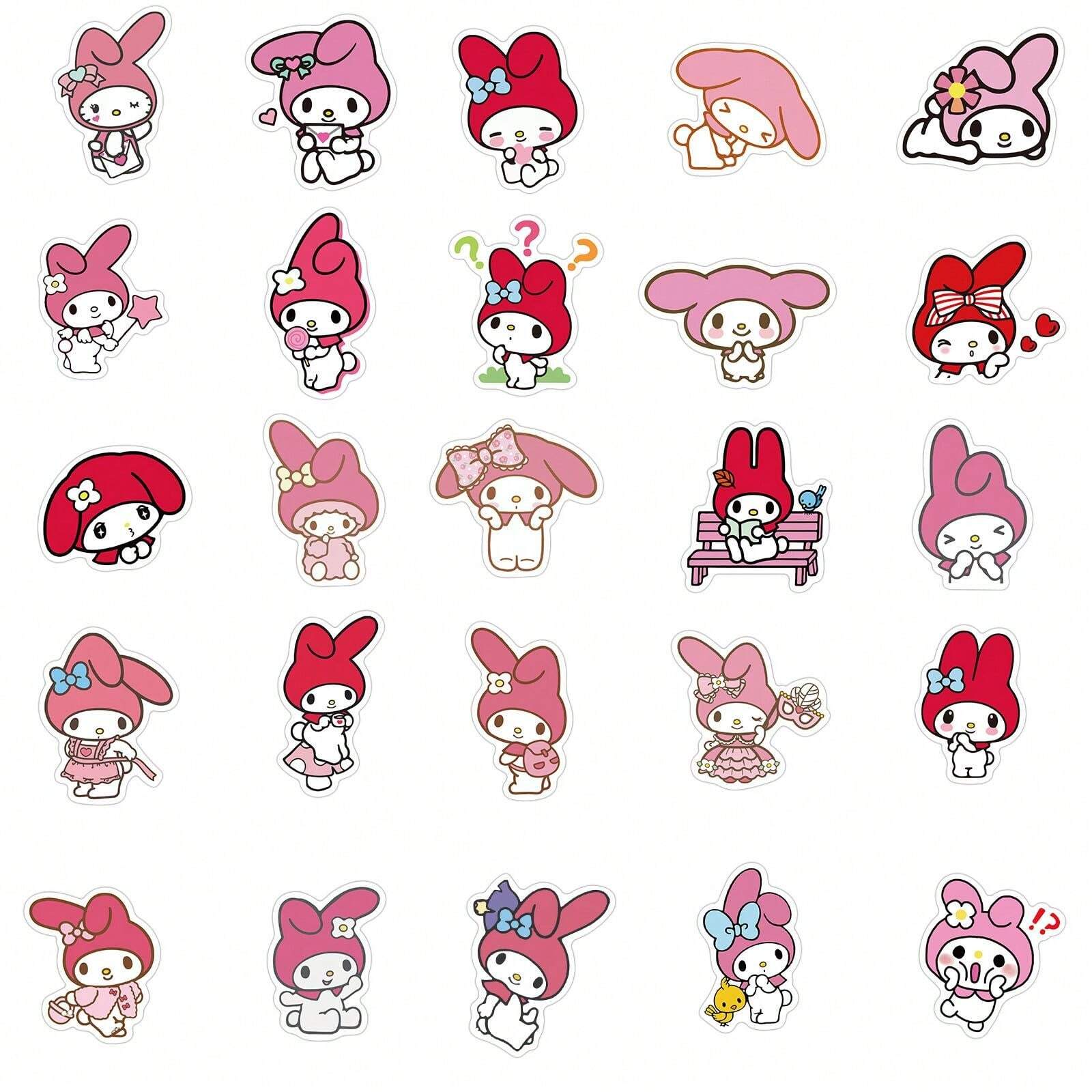 50Pcs Sanrio Officially Licensed Stickers My Melody Stickers Kawaii ...