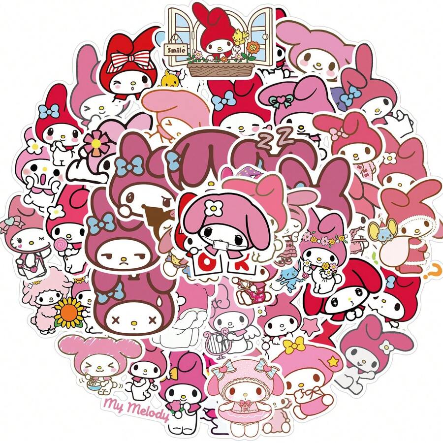 50Pcs Sanrio Officially Licensed Stickers My Melody Stickers Kawaii ...