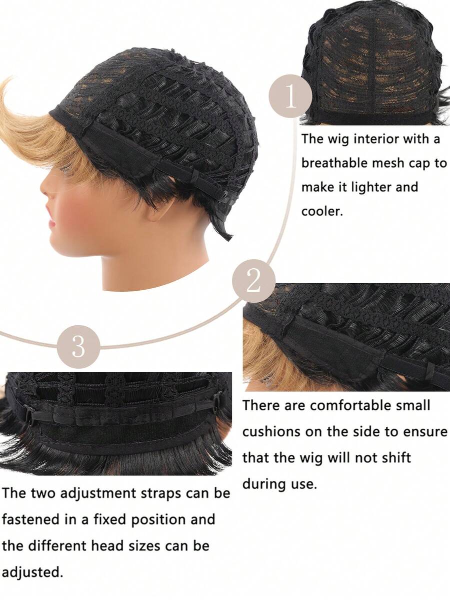 Europe And The United States Wig Ladies Short Section Head Of Mixed ...