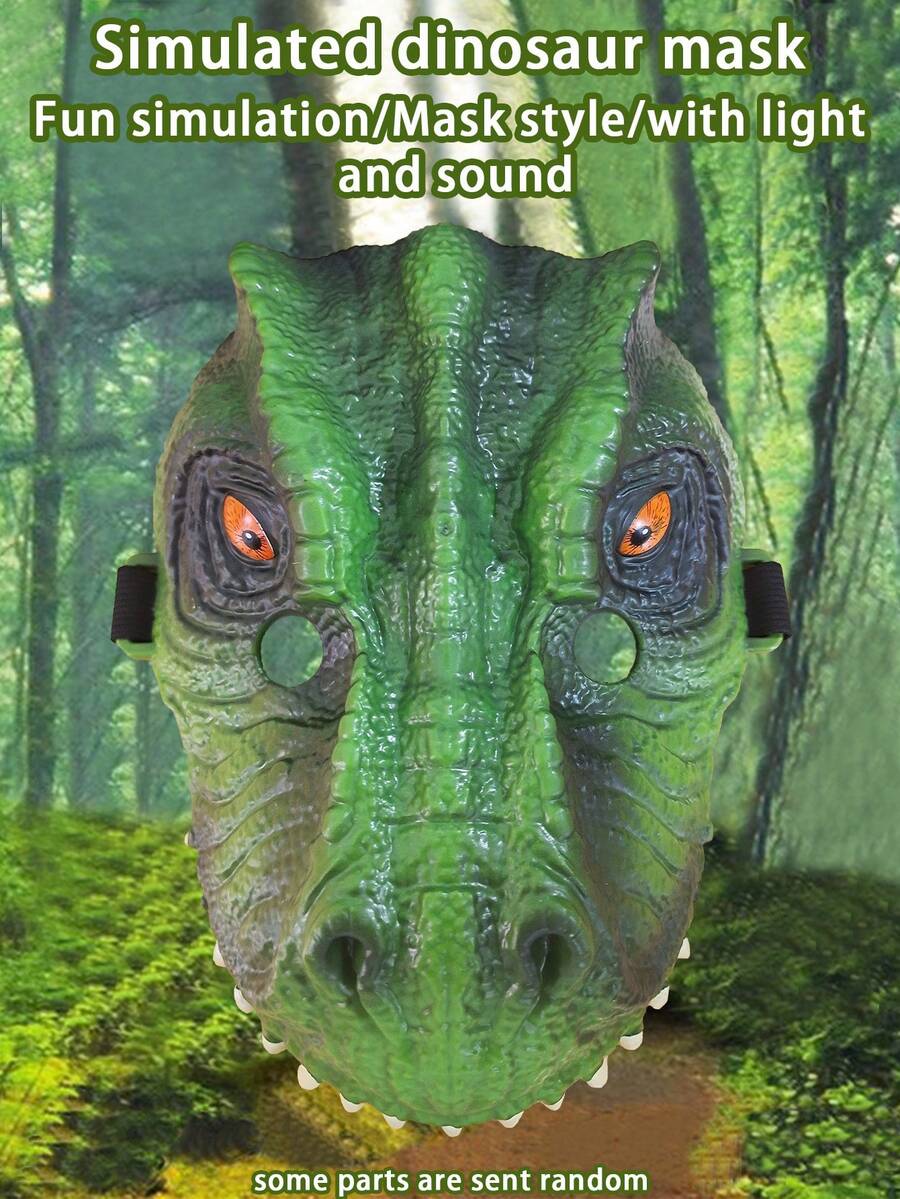 Funny Creative Simulation Mask For Party Decoration, Red/Green Dinosaur ...