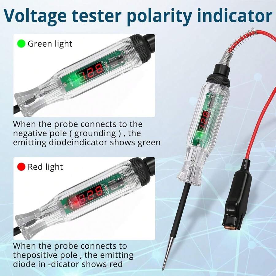 Digital LED Automotive Circuit Tester Voltage Tester With Accurate ...