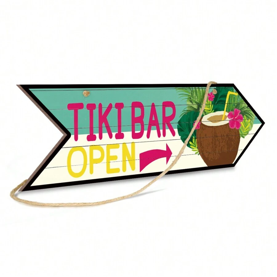 Putuo Decor, 1 Piece Tiki Bar Arrow Wood Plate, Irregular Wooden Plaque ...
