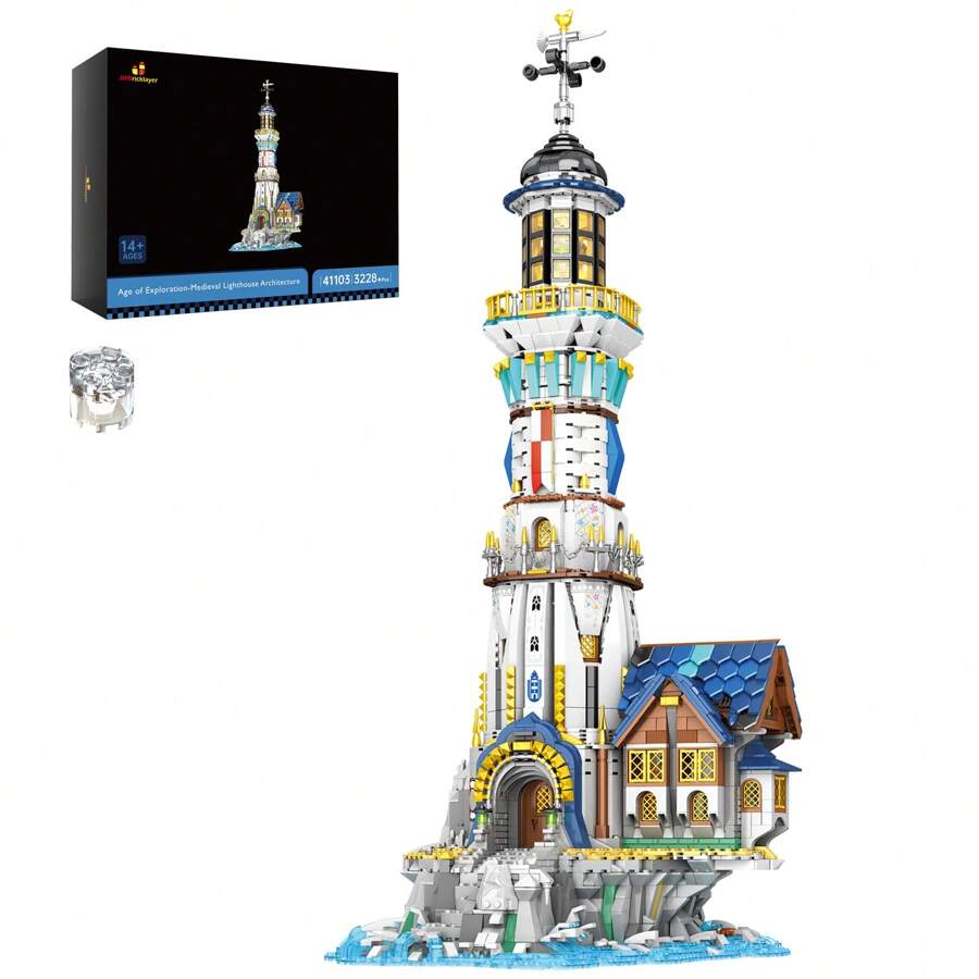 JMBricklayer Medieval Lighthouse Building Sets For Adults 41103, Castle ...
