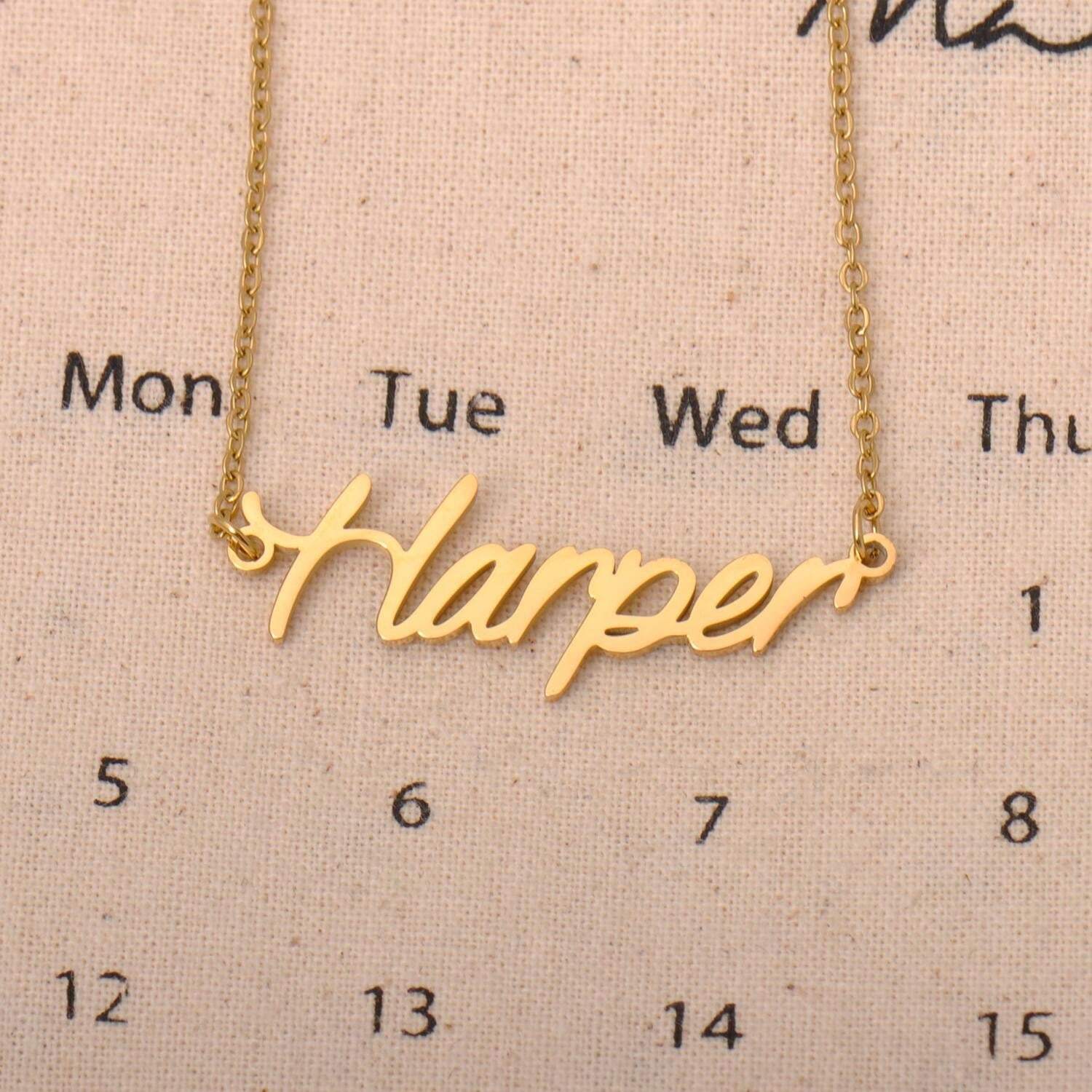 1 Piece Of Name Necklaces Popular Names Starting With Initial Letters H ...