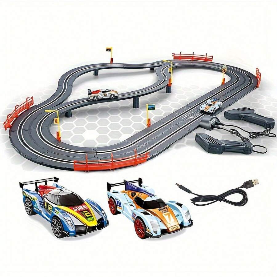 High-Speed Electric Racing Track Set - Durable, Easy Assembly, Indoor ...
