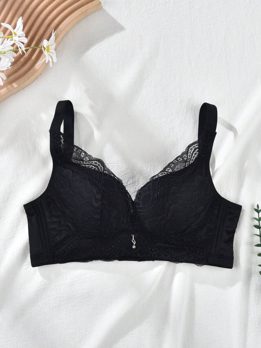 Metallic Decor Sexy Seamless Comfortable Bra, Lingerie | SHEIN USA