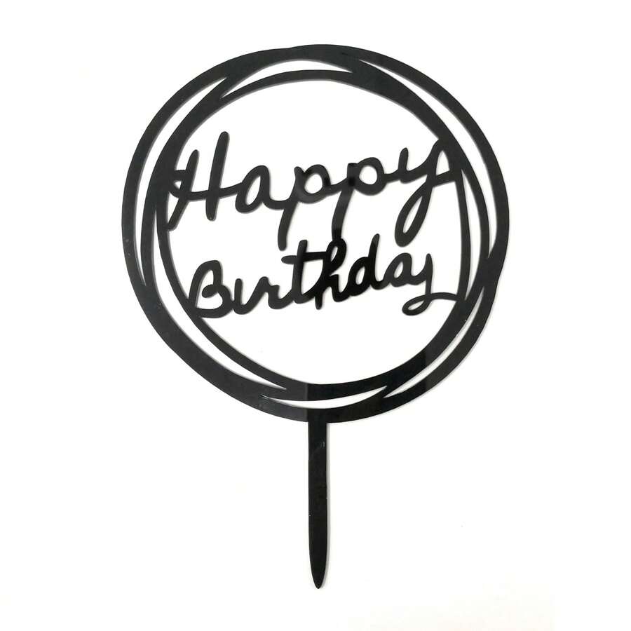 Happy Birthday Cake Topper Acrylic First Birthday Party Decoration ...