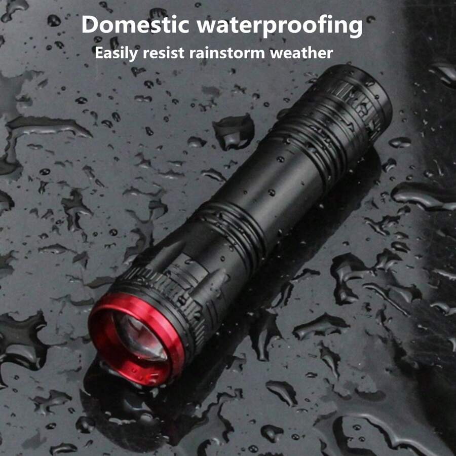 1pc Super Bright LED Tactical Flashlight Zoomable Lamp 3 Modes Mini Portable Rotating Focusing ...