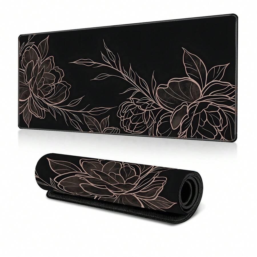 1 Pc Flower Design Mouse Pad - Ultra-Grip Non-Slip Surface, Extended ...