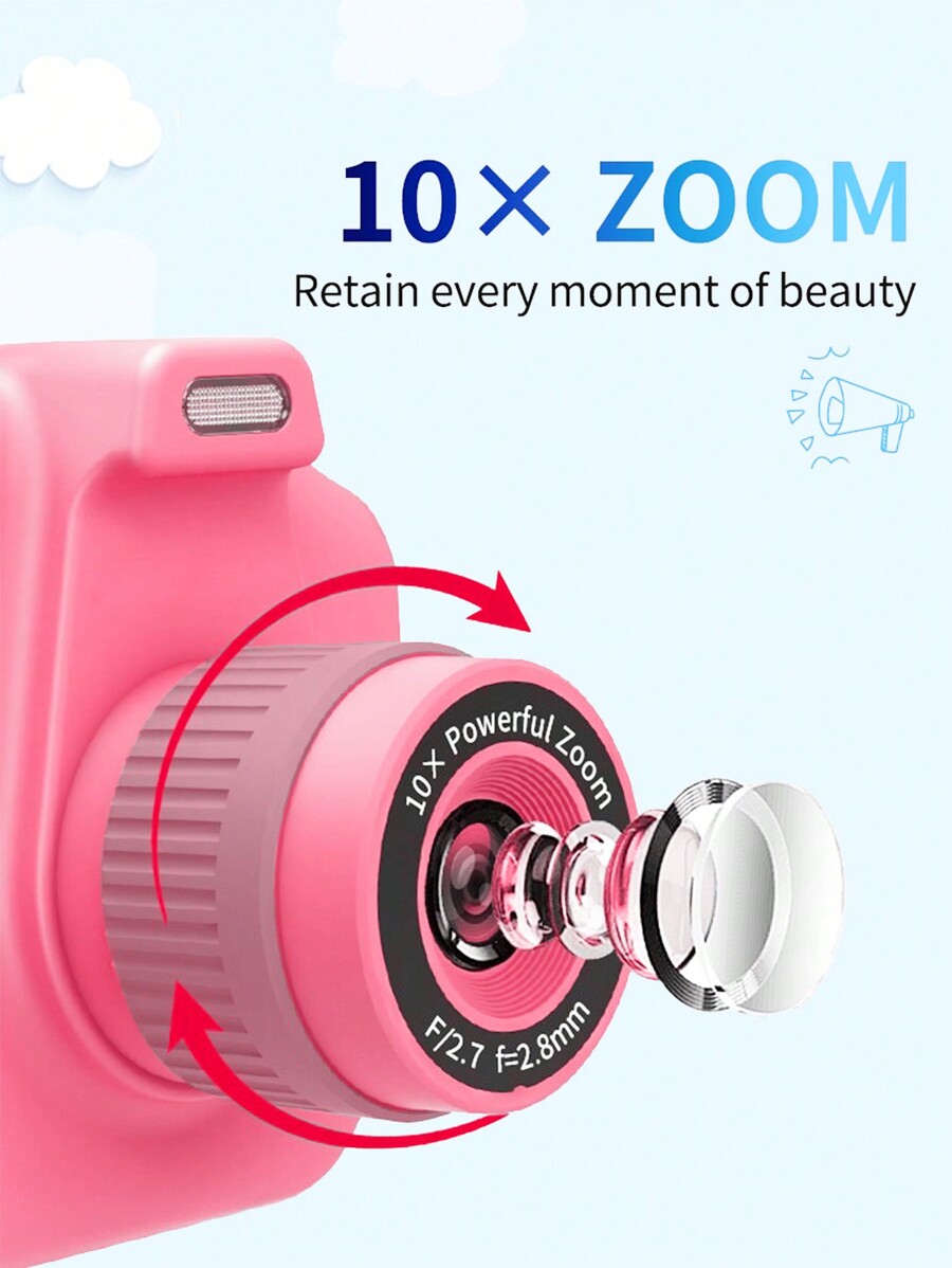 Instant Camera - Cartoon Style Digital Mini Camera, Selfie Camera ...