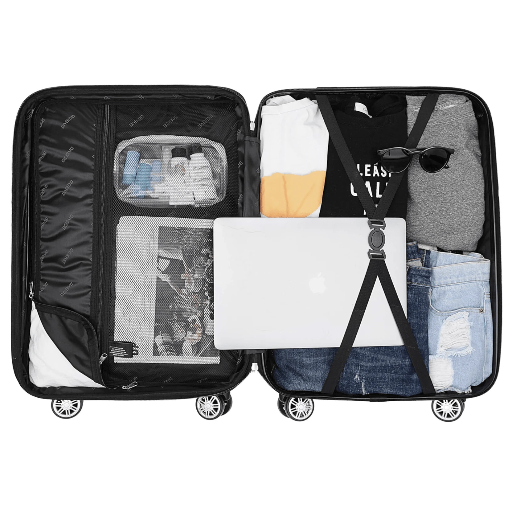 Mala de bagagem de mão de 20 polegadas, tamanho pequeno, ABS resistente ...