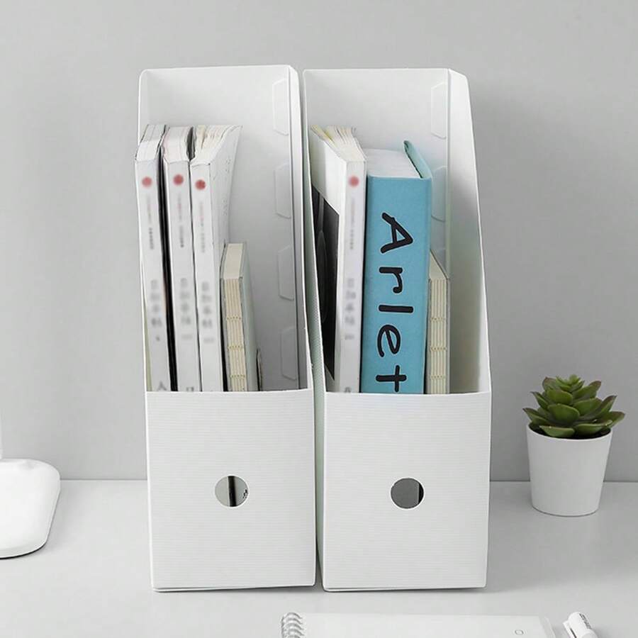 1pc Desktop Book Storage Box, Multi-Functional Plastic Desk Organizer ...