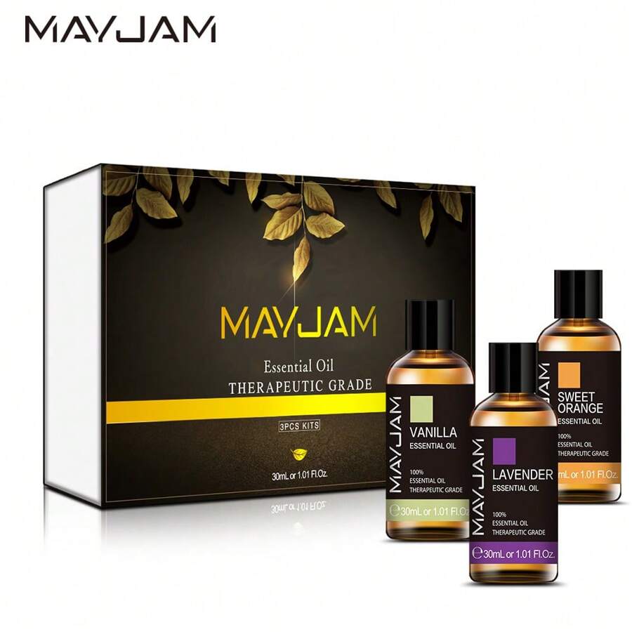 MAYJAM 3pcs 30ml/1.01fl.Oz Essential Oils Set For Diffusers Humidifier ...
