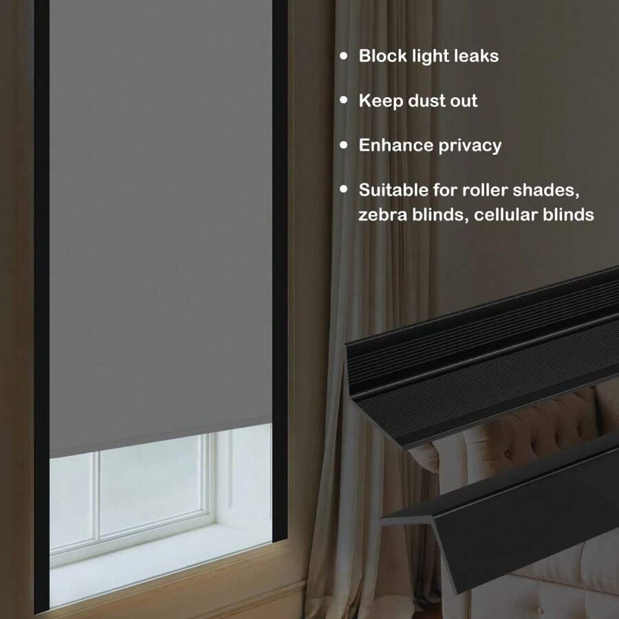 Window Light Blocker Blackout PVC Strips For Blinds Gap Side Track ...