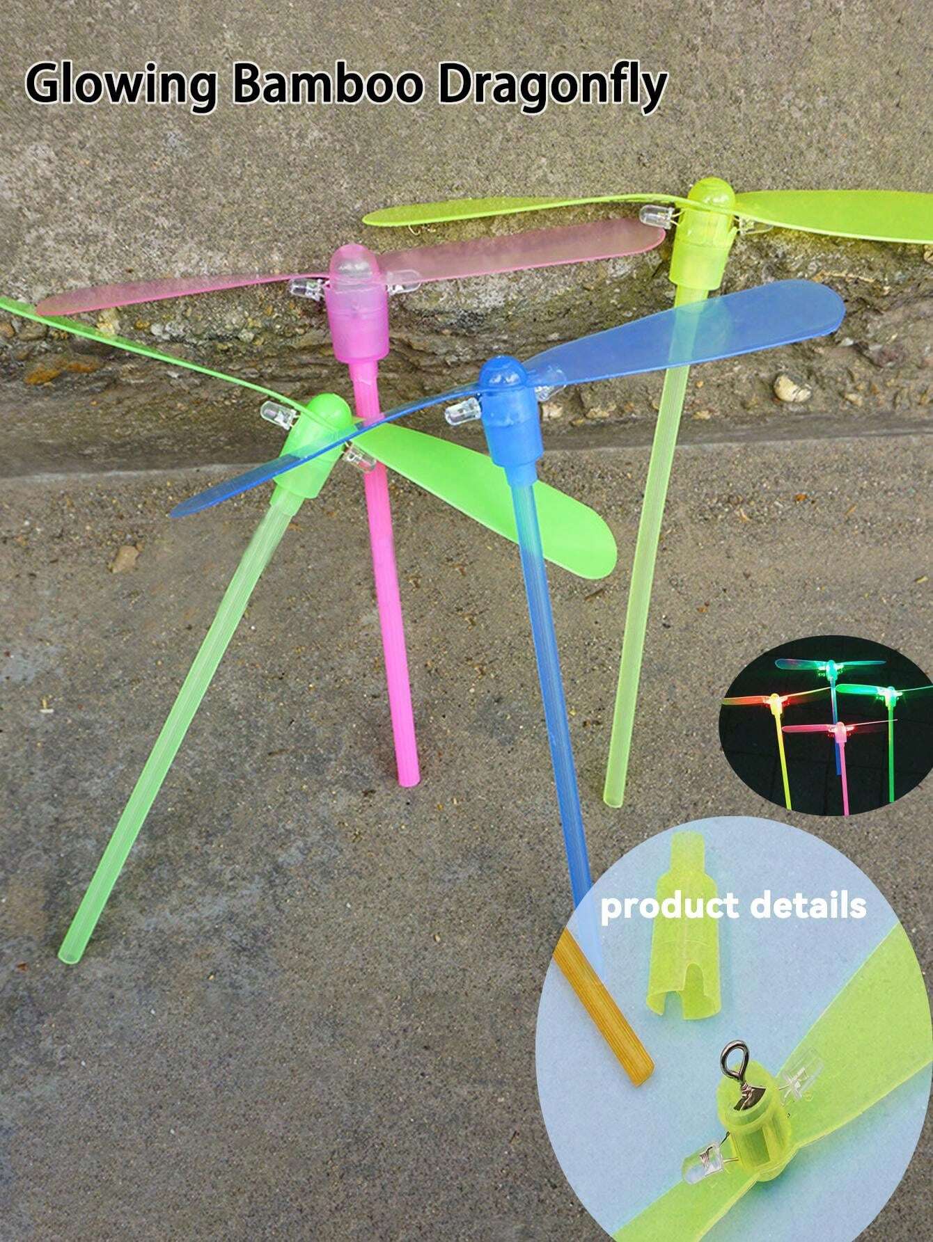 Bamboo Dragonfly Toys, Hand-Milled Propeller Helicopter Flying Toys ...