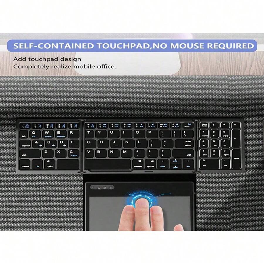 JOMAA Jomaa Leather Foldable Wireless Keyboard Full Size Large Touchpad ... JOMAA Jomaa Leather Foldable Wireless Keyboard Full Size Large Touchpad ...