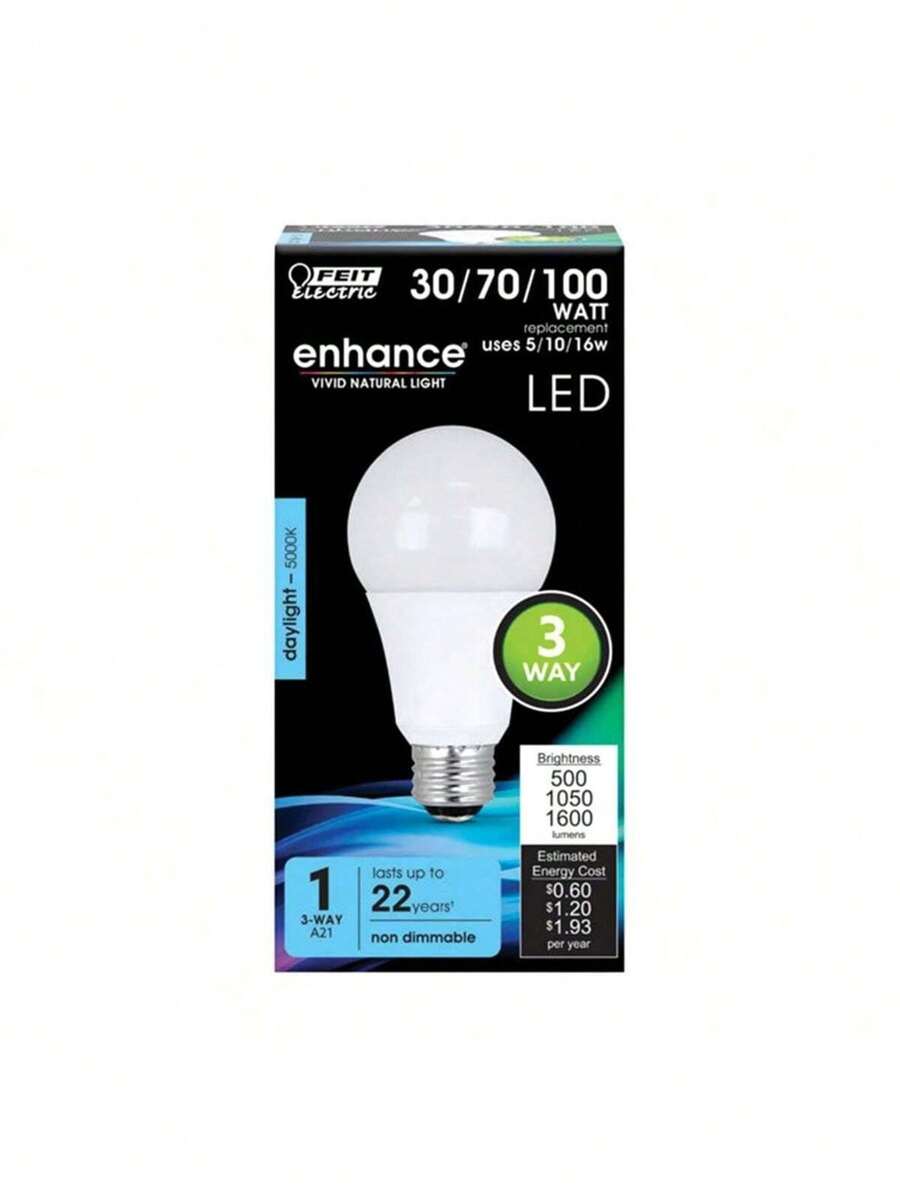 Unbeatablesale Feit Electric 3914629 16W A21 Three Way LED Bulb, 1600 ...