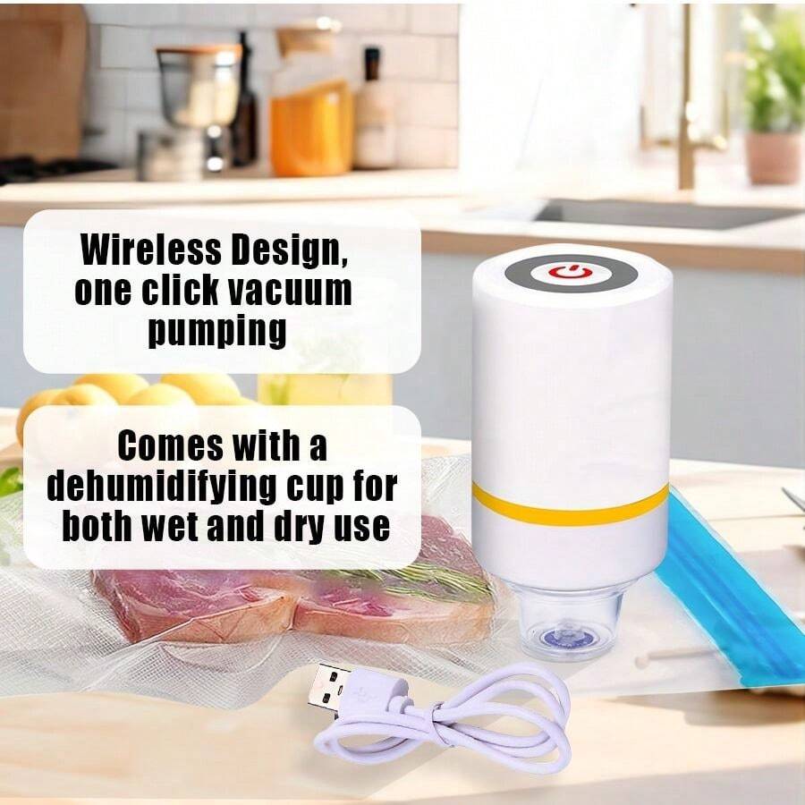 Rechargeable Handheld Mini Vacuum Pump, Mini Pump - Save Food And Money ...