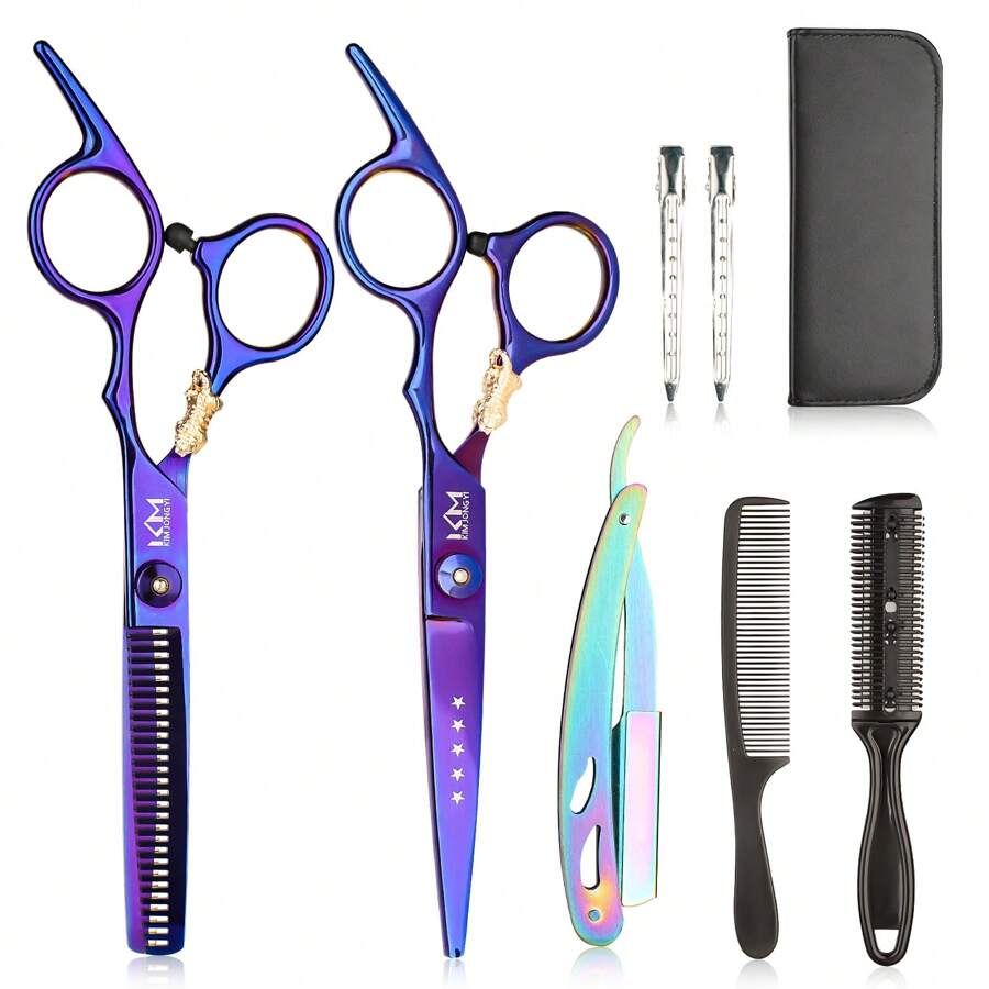 6.5 Inch Hair Clipper Set, 8-Piece Set With Shaver, Titanium Alloy ...