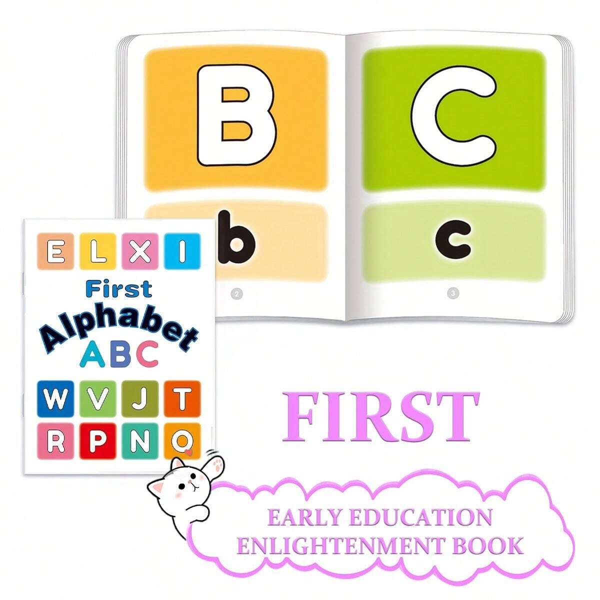 1 Set Of 4 English Children's Word Learning Vocabulary Books - Includes ...