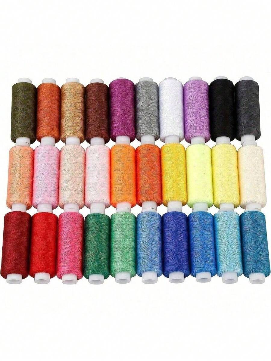 10 Rolls Polyester Sewing Thread, Random Color, Suitable For DIY ...