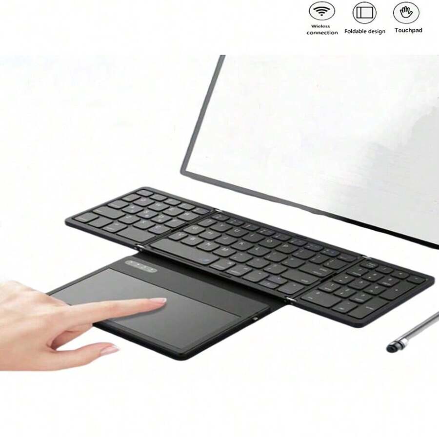 JOMAA Jomaa Leather Foldable Wireless Keyboard Full Size Large Touchpad ... JOMAA Jomaa Leather Foldable Wireless Keyboard Full Size Large Touchpad ...