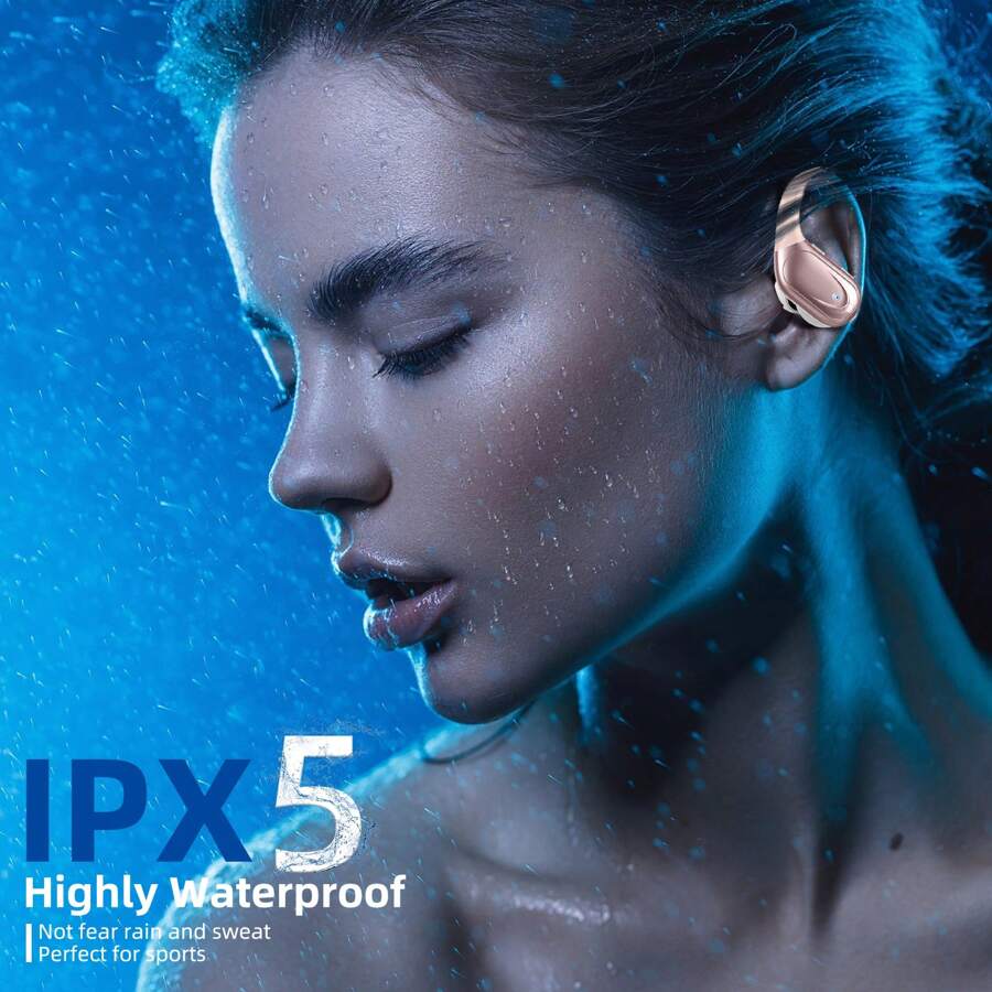 BX17 Wireless Earbuds 5.3 BT 48hour Playtime HiFi Headphones Over-Ear ...