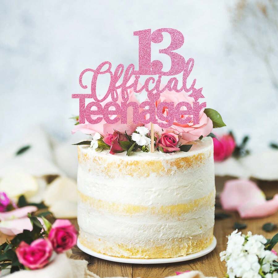 1 Pc 13 Official Teenager Cake Topper Glitter 13th Birthday Cake Pick ...