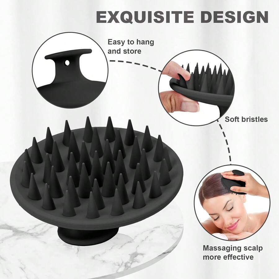 Silicone Scalp Massager Shampoo Brush Scalp Brush For Hair Growth