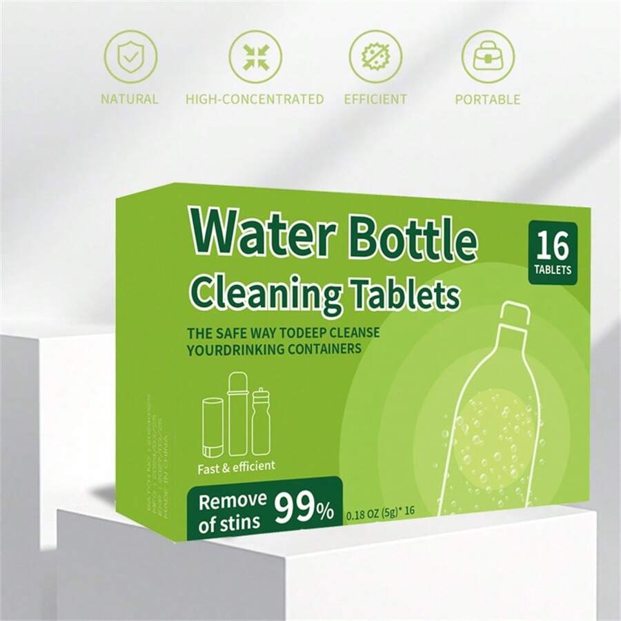 16pcs/Box Effervescent Tablets Water Bottle Descaler,Descaler, Cleaning ...