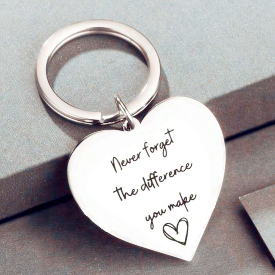 Inspirational Difference Maker Keychain - Heartfelt Appreciation Gift ...