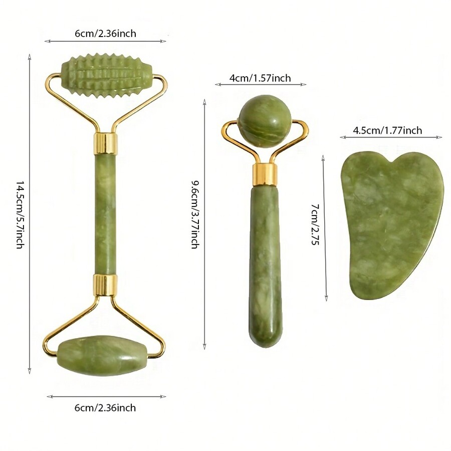 Roller Jade Massager Face Eyes Neck Forehead Beauty Scraping With ...