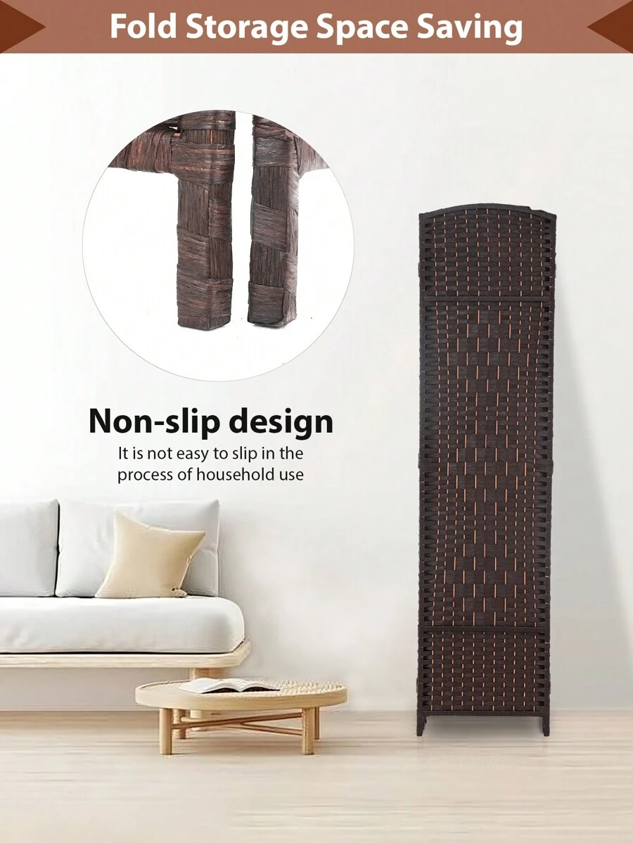 Room Divider 8 Panel Folding Privacy Divider 6 Ft Indoor Wall Divider ...