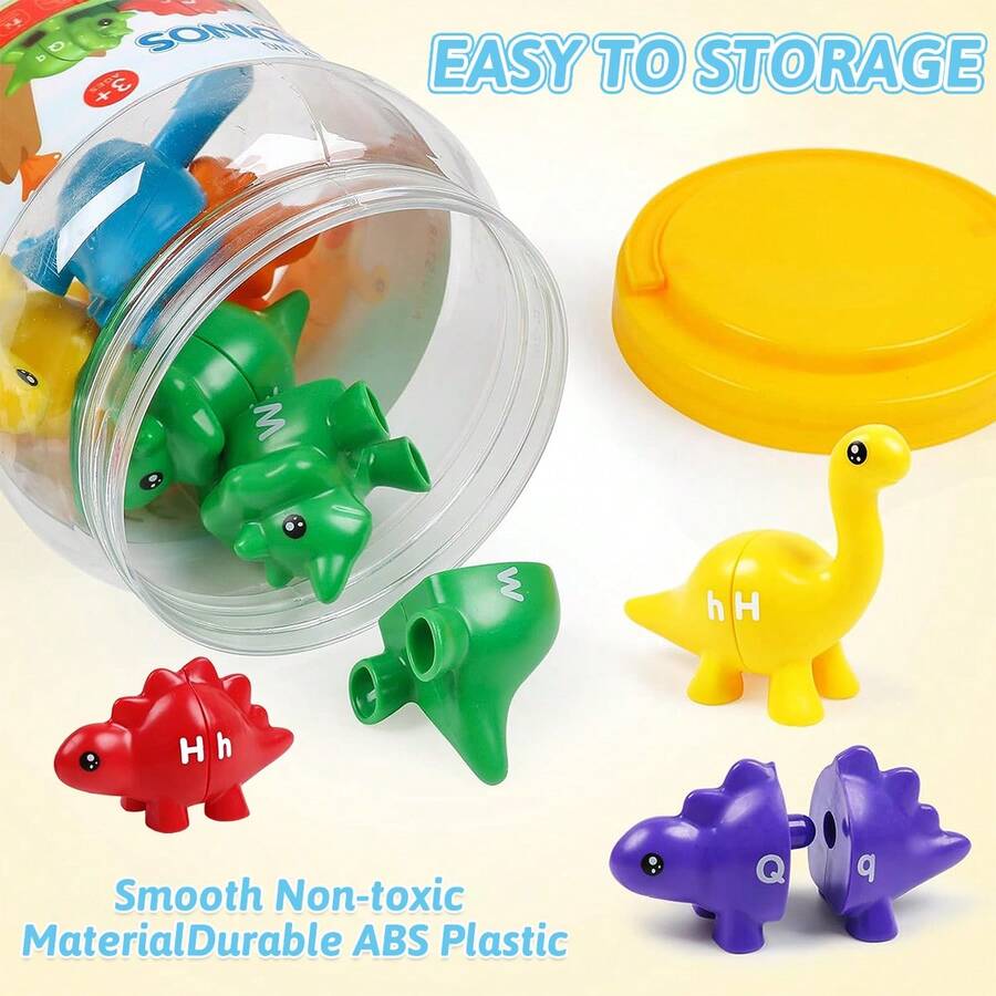 Matching Number Color Fine Motor Toy, Double-Sided 123 Dinosaur Number ...