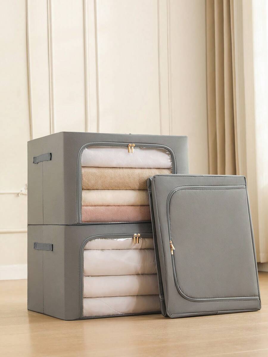 1pc Premium Spinning Large Window Storage Box, Foldable Clothes Storage ...