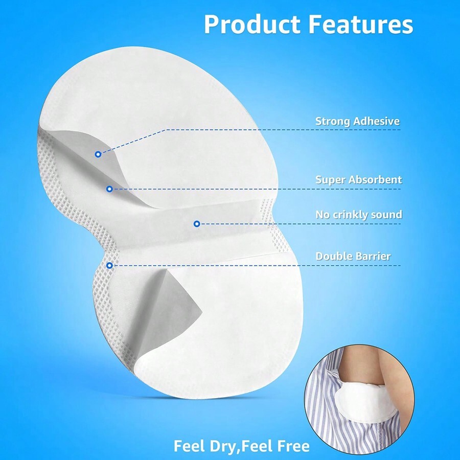 100 Underarm Sweat Pads, Underarm Sweat Pads For Men And Women ...
