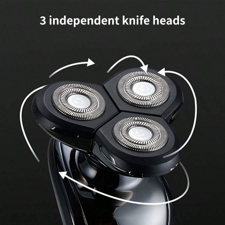 Rechargeable Men's Electric Shaver, 2-In-1 Wet & Dry Men's Electric ...