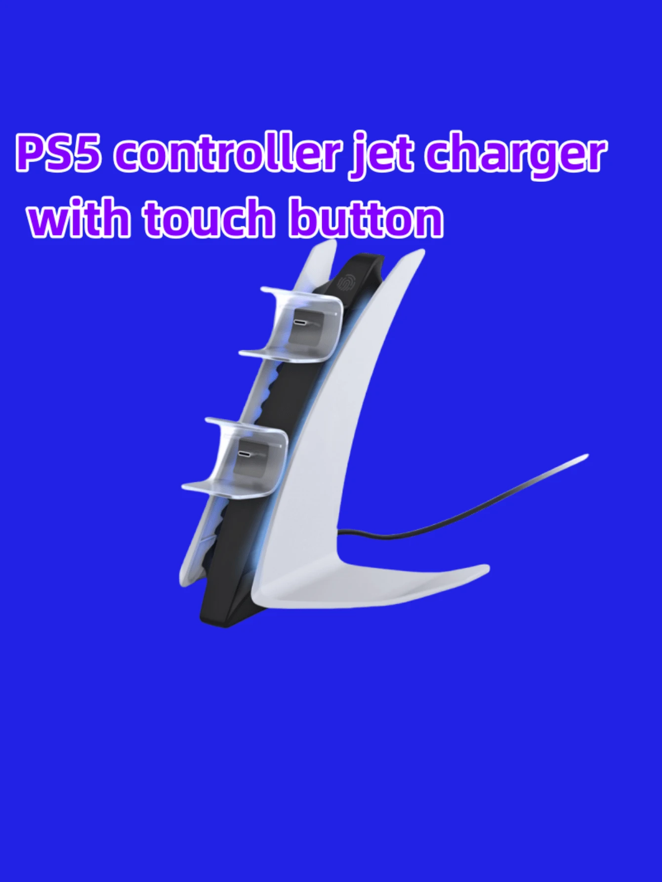 PS5 Wireless Gamepad, Airplane Shaped Dual Charging Dock With Breathing ...