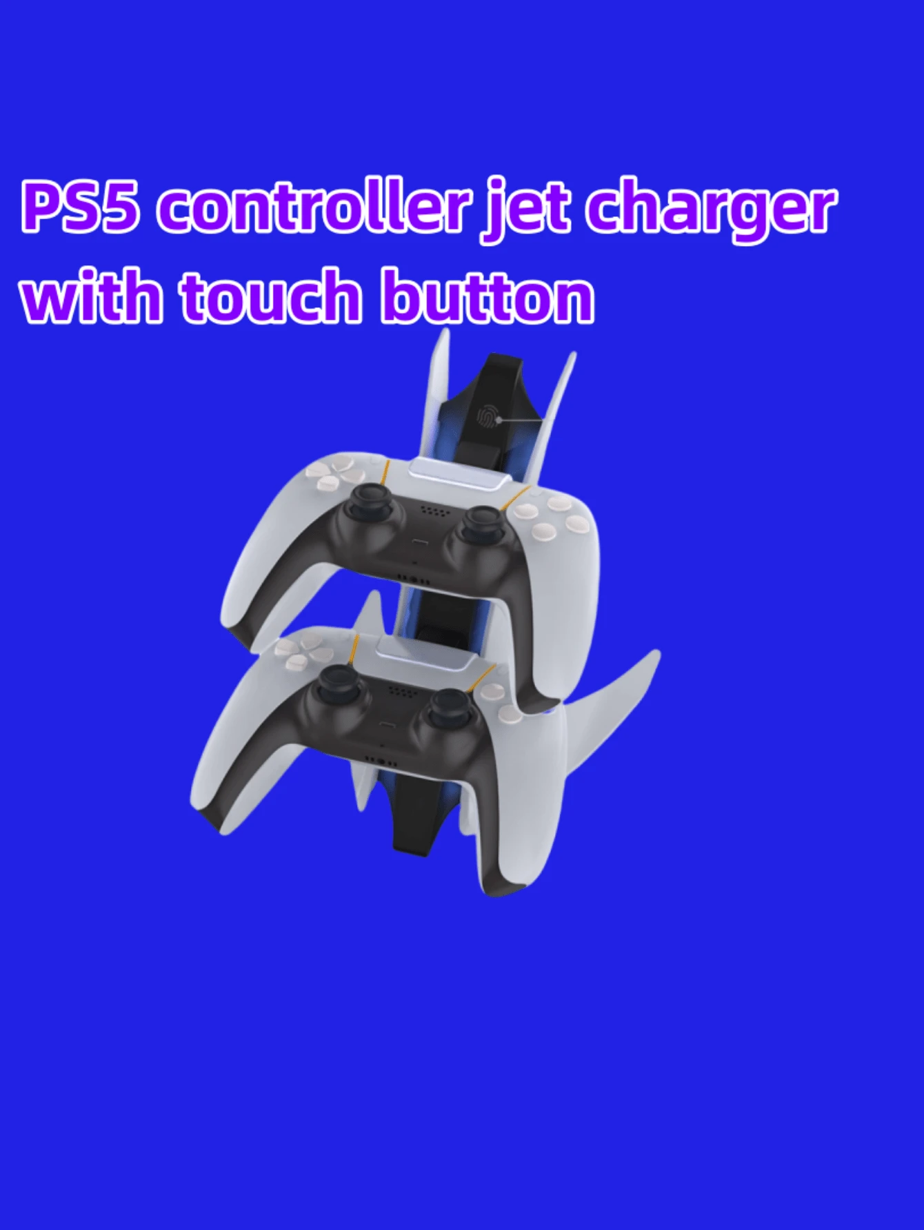 PS5 Wireless Gamepad, Airplane Shaped Dual Charging Dock With Breathing ...