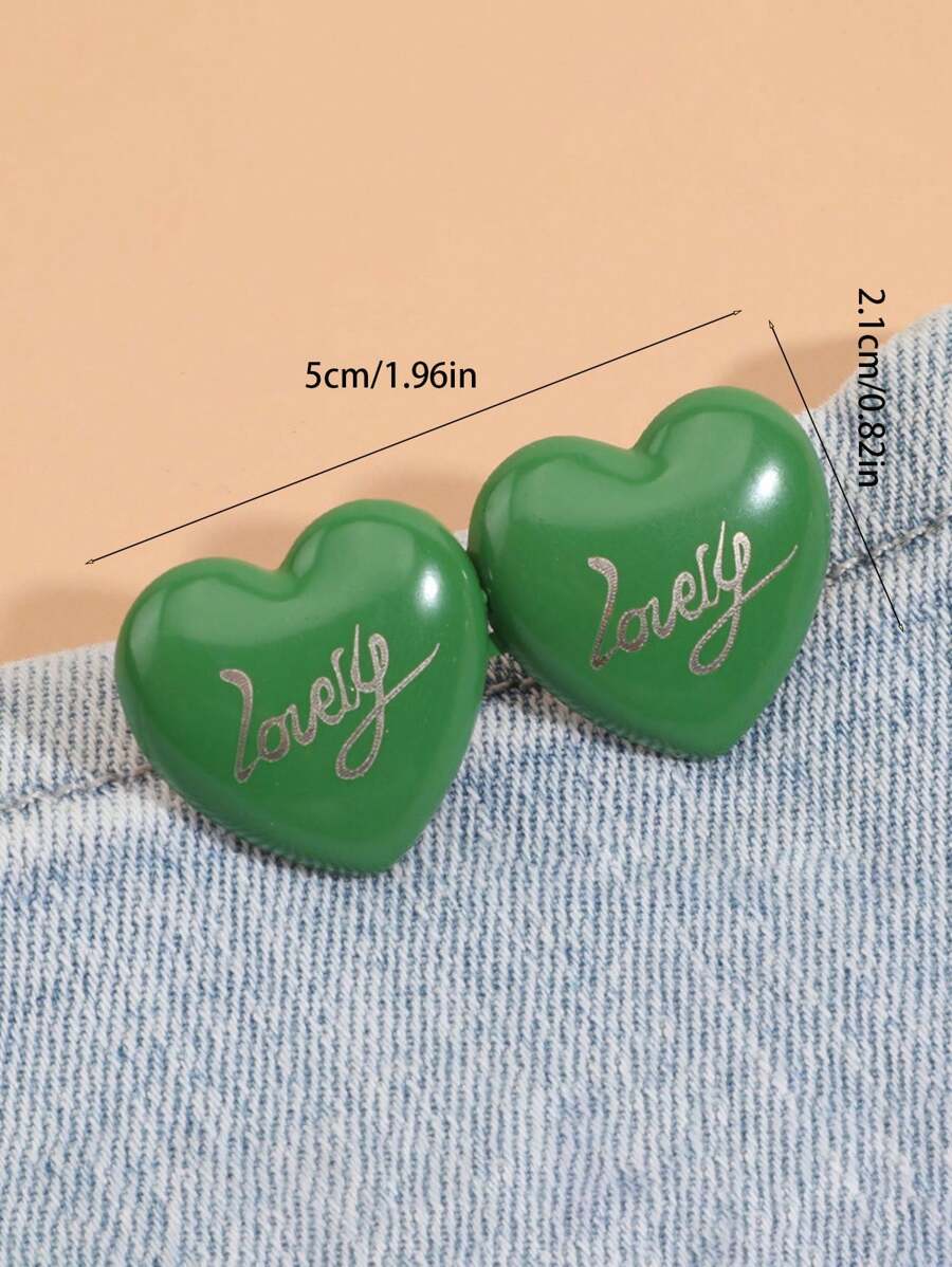 1pc Love Waist Closing Buttons Staple Free Removable Fixed Tightening ...