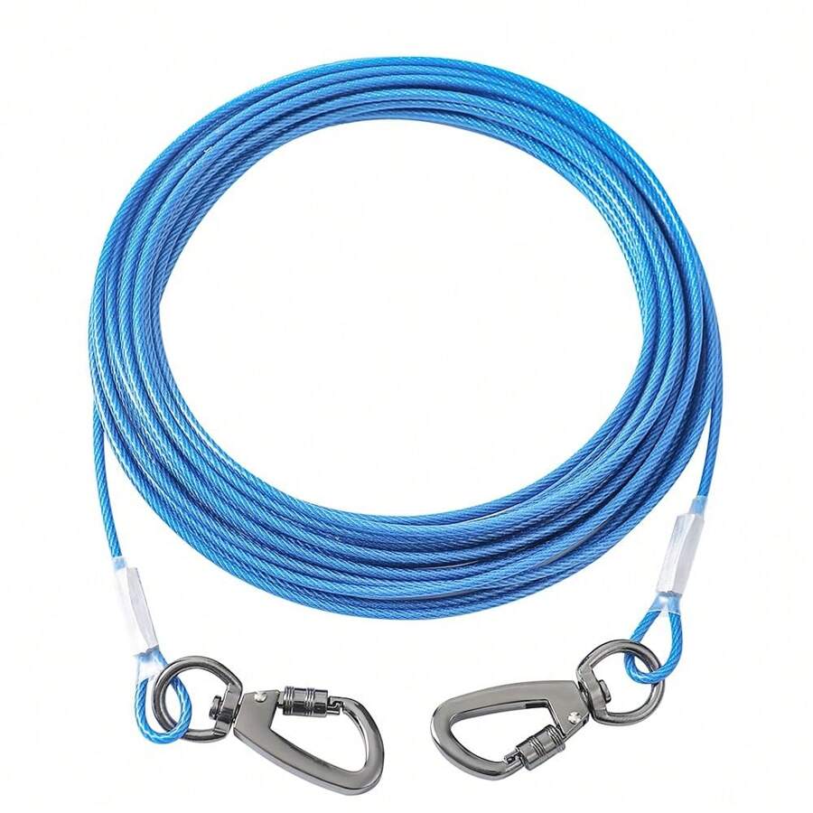 Miao Chuai 50 Ft Dog Tie Out Cable,Chew Proof Dog Leash Lead For Yard ...