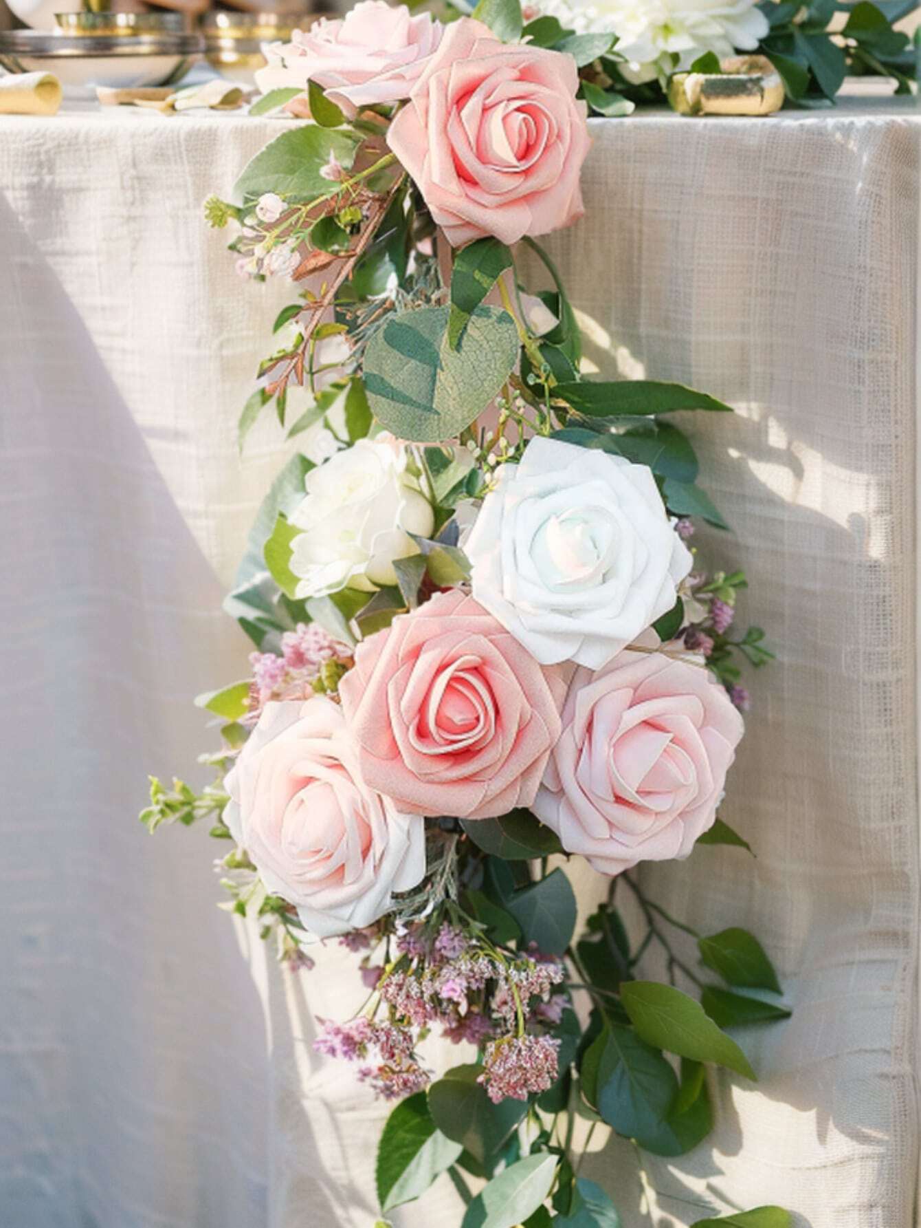 25 pièces Fleurs artificielles aux couleurs dégradées ressemblant au ...