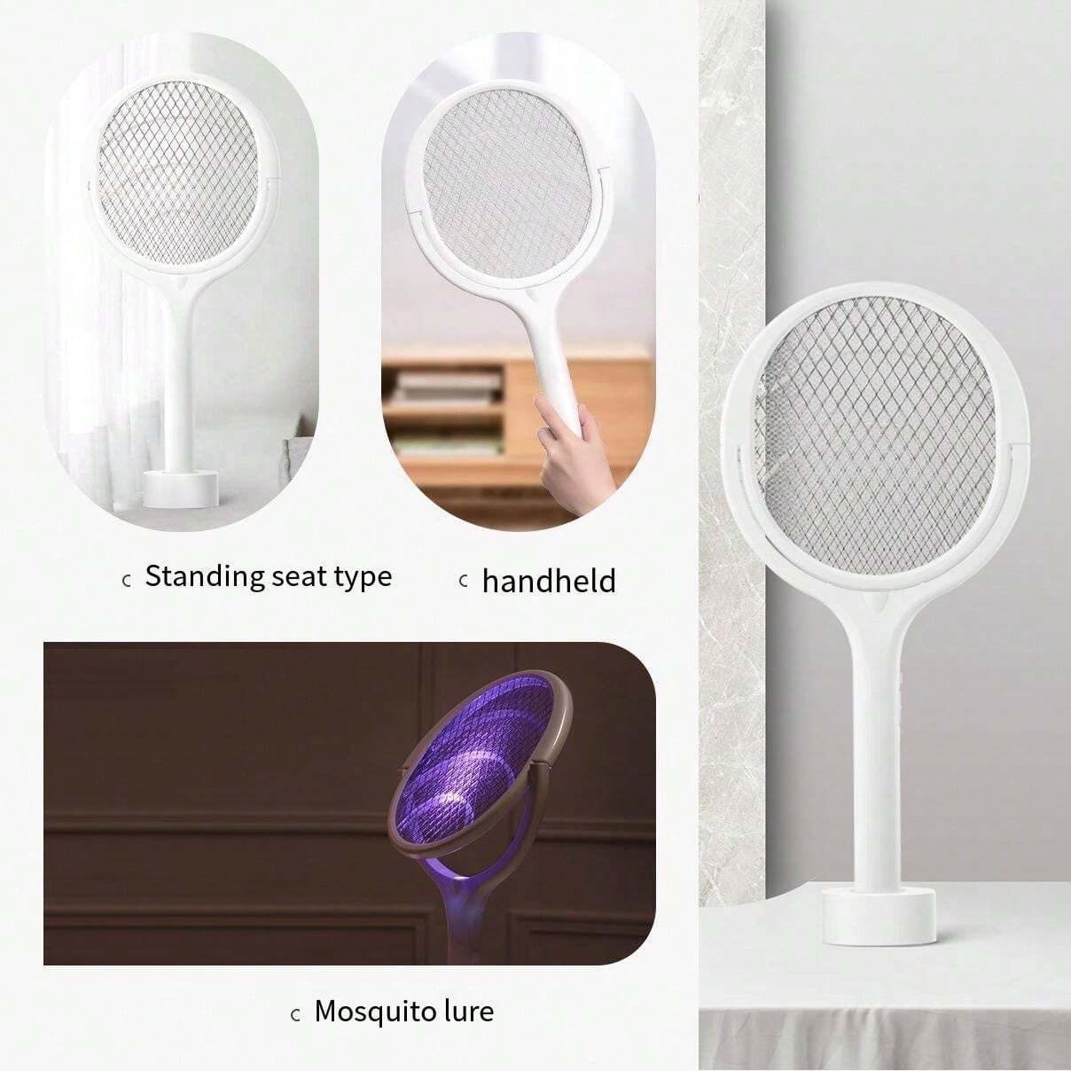 1pc Rechargeable Electric Mosquito Swatter With Rotating Mosquito Trap ...