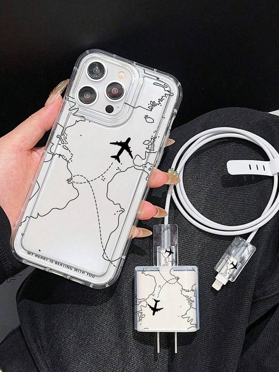 Airplane Route Airbag Phone Case & Charger Cable Protector, Anti ...