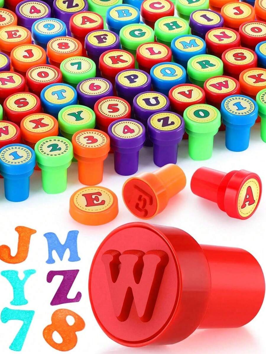 Number And Alphabet Stamps, Number Stamps Self Inking ABC Stamps For ...