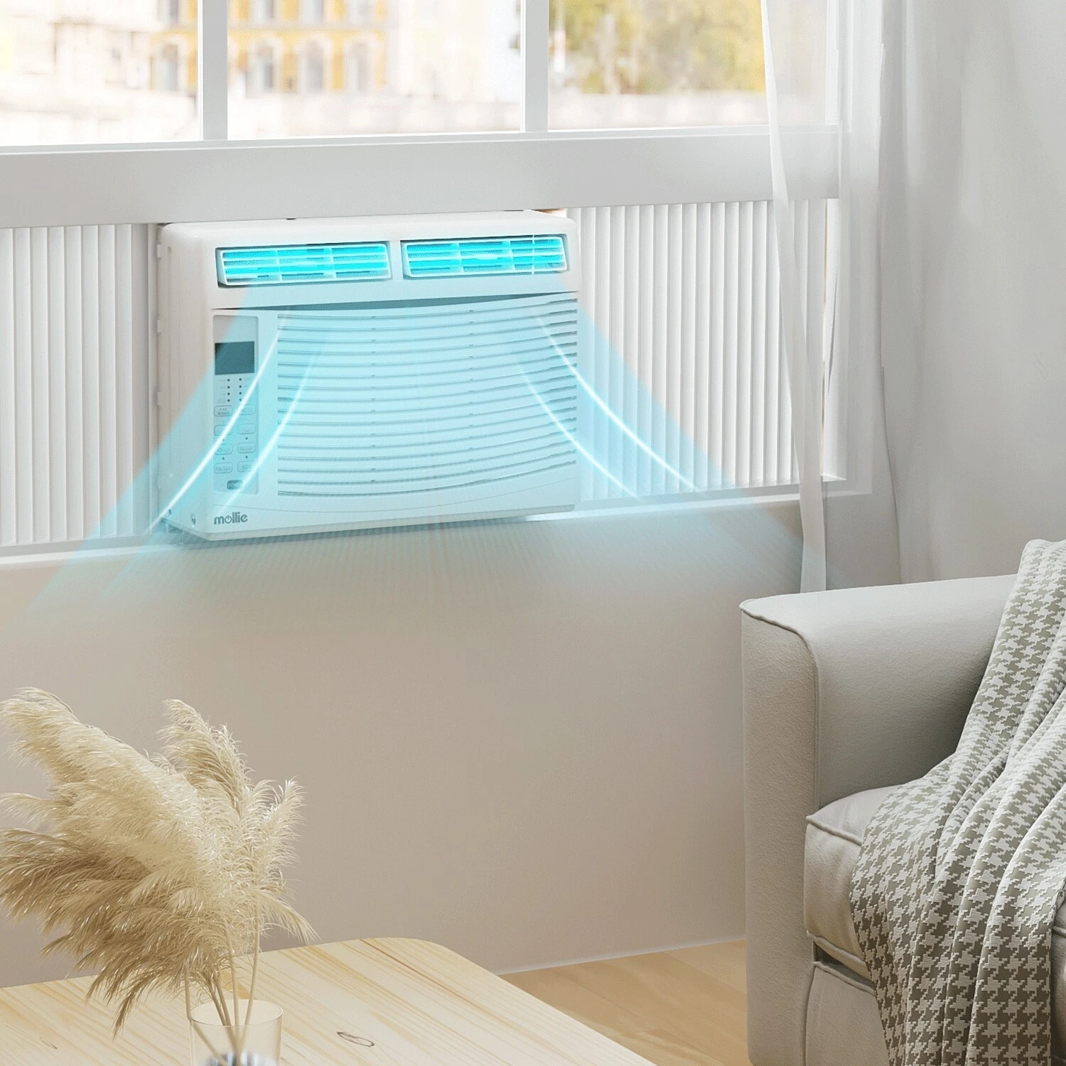 Mollie 6,000 BTU Window Conditioner, Cools 250 Sq.Ft., Quiet Operation ...