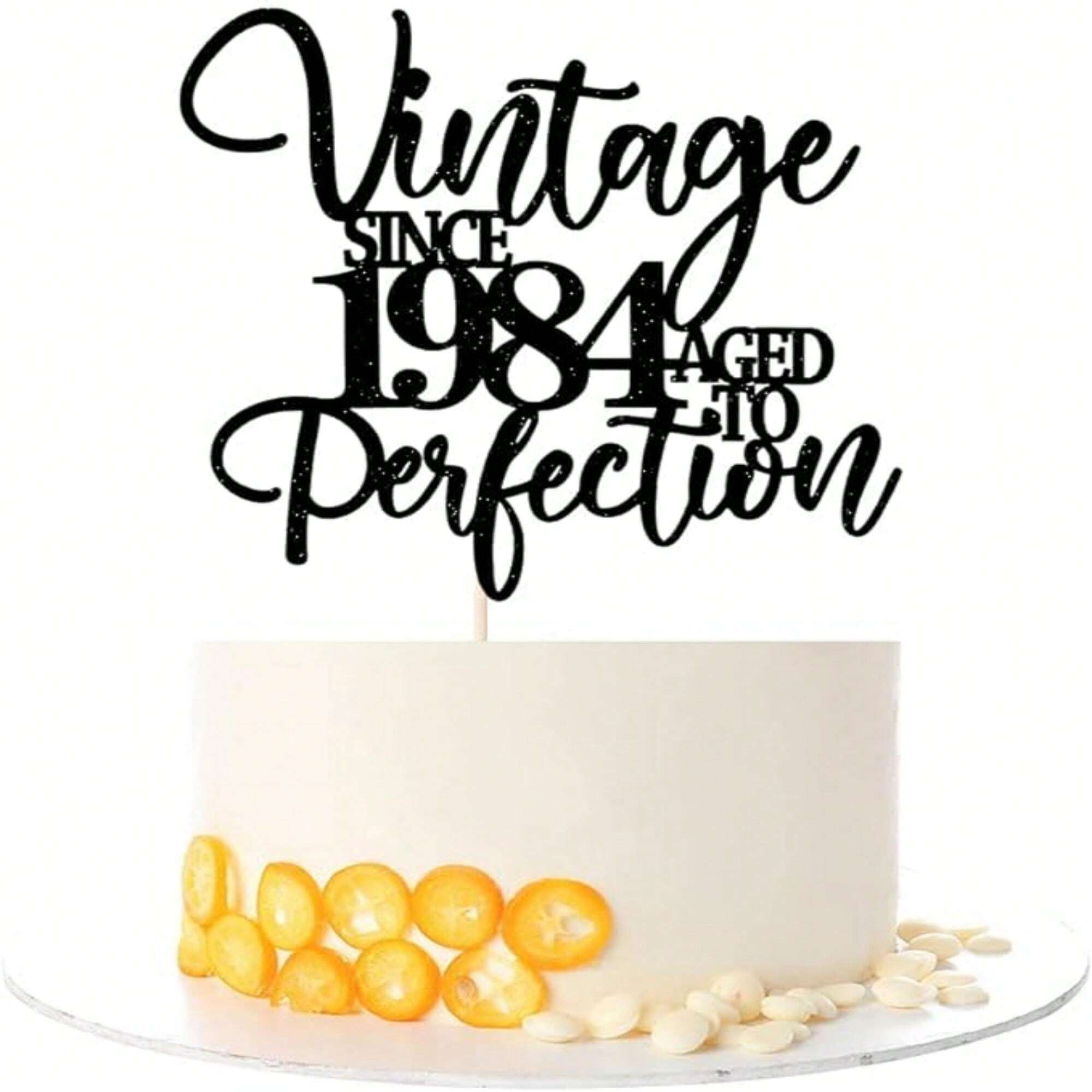 Vintage Since 1994 Aged To Perfection Cake Topper -Black Glitter Cake ...