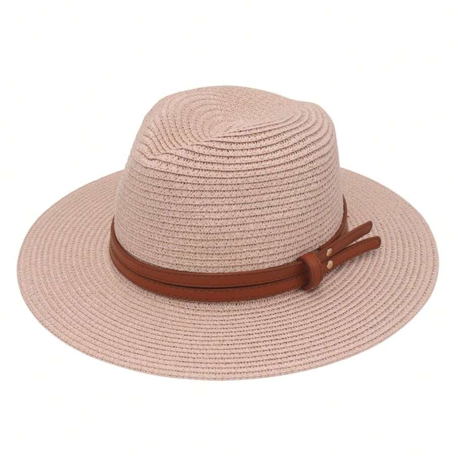 Generic Panama Hat Straw Weaving Folding Men Women Anti Sun Waterproof Travel Cap For Beach ...